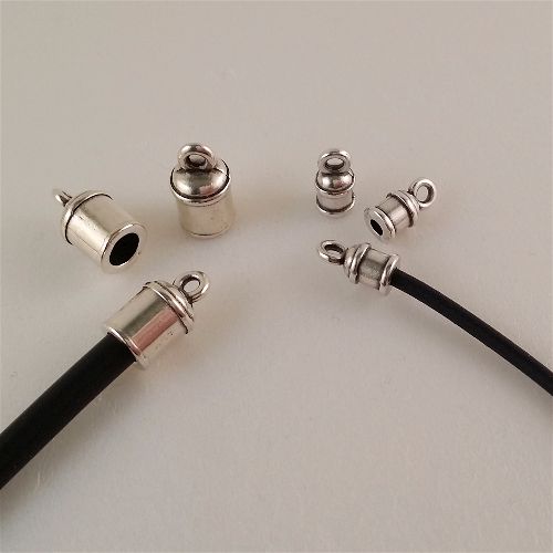 Terminator End Caps-Antique Silver (10 Pack) - for 2mm or 4mm cord ...