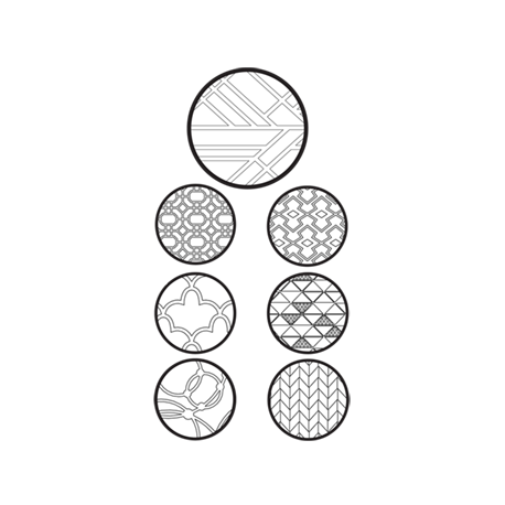 Polyform Sculpey Texture Sheet GEOMETRIC 2pc - Shades of Clay