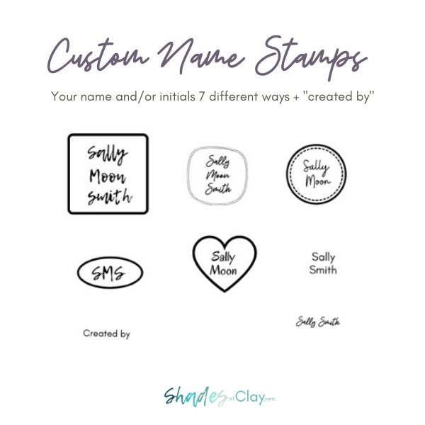 Custom Name Stamps - Your Name (and or Initials) 7 Different Ways ...