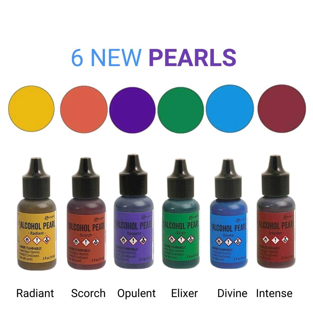 The 6 New Pearl Alcohol Ink Colours - Shades of Clay